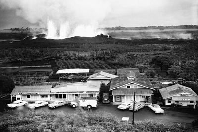 'Eruption of Kilauea near Kapoho Plantation' Photographic Print ...