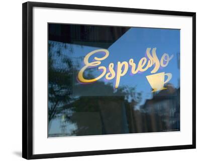 'Espresso Sign in Cafe Window, Portland, Oregon, USA' Photographic ...
