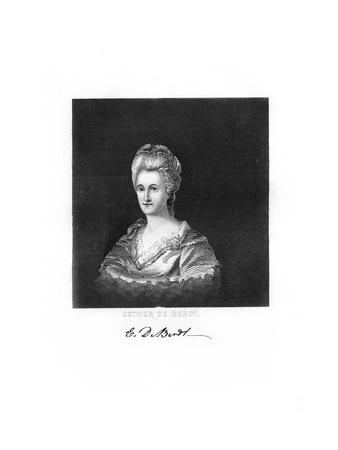 'Esther De Berdt Reed, American Revolutionary War Patriot, 1872' Giclee ...