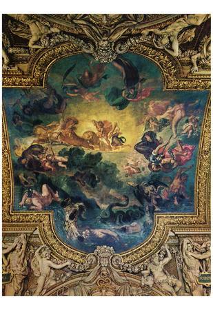 'Eugène Ferdinand Victor Delacroix (Apollo destroyed the serpent Python ...