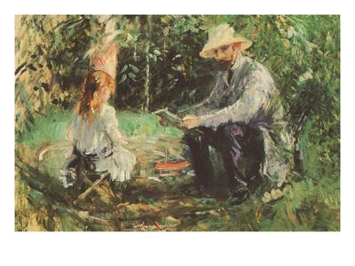 'Eugène Manet and His Daughter in the Garden' Prints - Berthe Morisot ...