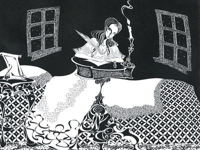 'Eugene Onegin - illustration of the 'Letter' scene from the opera by ...