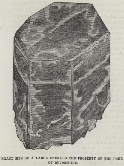 Exact Size Of A Large Emerald The Property Of The Duke Of Devonshire Giclee Print exact-size-of-a-large-emerald-the-property-of-the-duke-of-devonshire-giclee-print