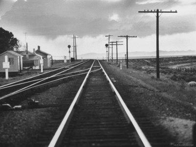 'Excellent of Southern Pacific Railroad Tracks Stretching Off Into the ...