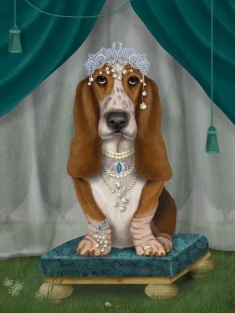 'Basset Hound and Tiara' Posters - Fab Funky | AllPosters.com