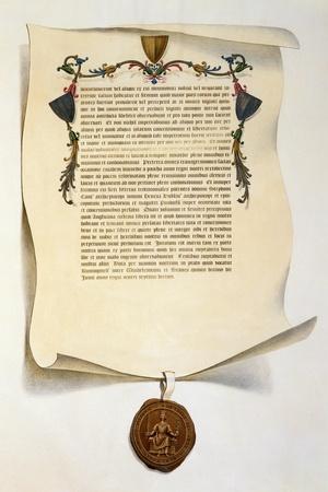 'Facsimile of the Magna Carta' Giclee Print - J Harris | AllPosters.com