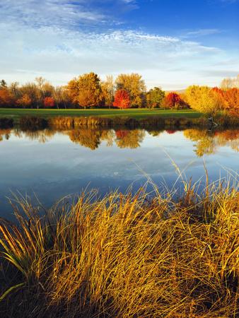 'Fall Color and Reflection in the Yakima Arboretum, Yakima, Washington ...