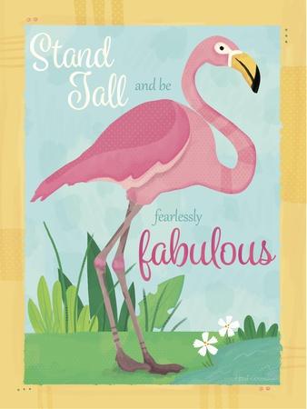 'Fancy Flamingos motif 2' Giclee Print - Holli Conger | AllPosters.com
