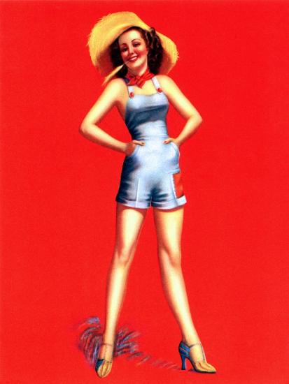 Farmerette 1950s Pin Up Girl By Billy Devorss Prints Piddix