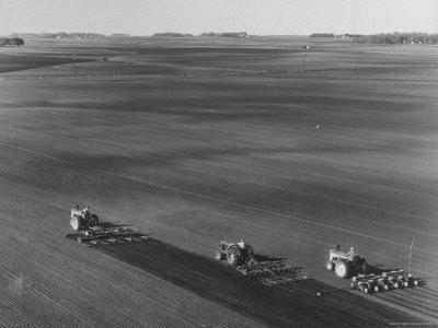 'Farmers Planting Corn on Hamilton Farm' Photographic Print - Michael ...
