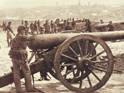 'Federal Artillery during the American Civil War (1861-65) (B/W Photo ...