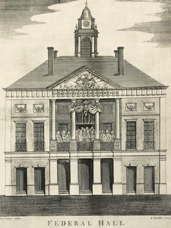 'Federal Hall in New York, Home of U.S. Congress, 1790' Giclee Print ...