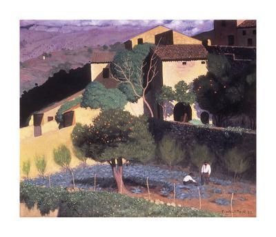 'Cagnes' Premium Giclee Print - Felix Edouard Vallotton | AllPosters.com