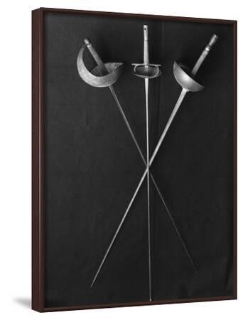 'Fencing Weapons: Epee, Foil, Sabre' Photographic Print | AllPosters.com