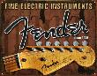 'Fender - Fine Electric Instruments' Tin Sign | AllPosters.com