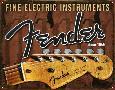 'Fender - Fine Electric Instruments' Tin Sign | AllPosters.com