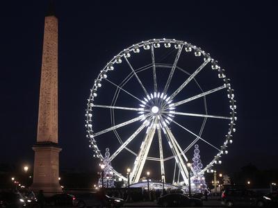 'Ferris Wheel at Place De La Concorde, Paris, France, Europe ...