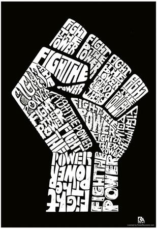 'Fight the Power Fist Text Poster' Photo | AllPosters.com