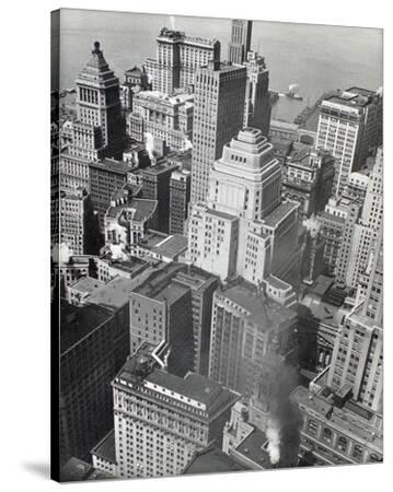 'Financial District Rooftops, Manhattan' Stretched Canvas Print - Berenice Abbott | AllPosters.com