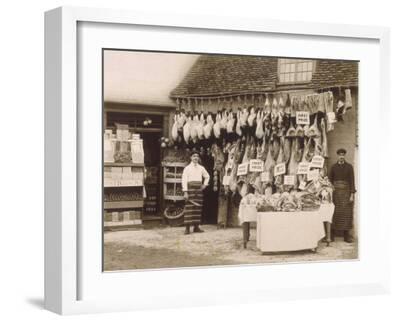 'Fine Display of Meat Displayed Outside a Butcher's Shop' Photographic ...