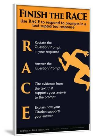 'Finish the RACE - Responding to Prompts' Posters - Gerard Aflague ...
