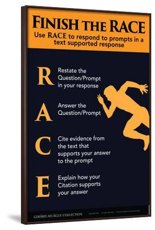 'Finish the RACE - Responding to Prompts' Posters - Gerard Aflague ...
