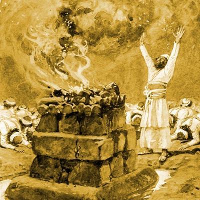 'Fire from Heaven Consumes the Sacrifice - Bible' Giclee Print - James ...