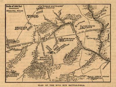 'First Battle of Bull Run - Civil War Panoramic Map' Prints - Lantern ...