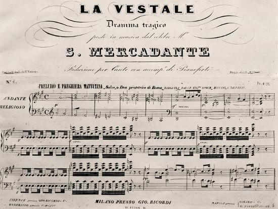 First Page Of La Vestale Giclee Print AllPosters first-page-of-la-vestale-giclee-print-allposters