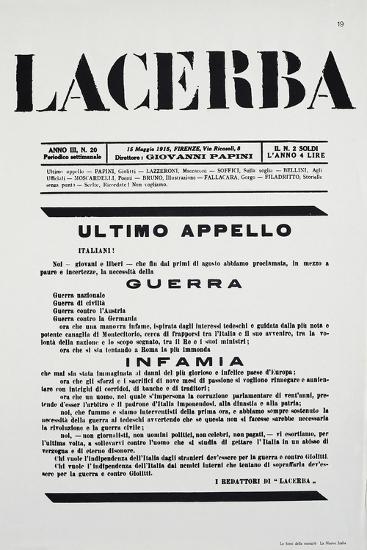 First Page Of Lacerba Giclee Print AllPosters first-page-of-lacerba-giclee-print-allposters