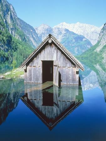 'Fisherman's house in the Ober Lake, Bavaria, Germany' Photographic ...