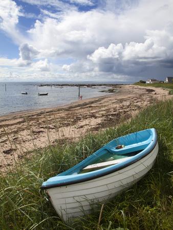 'Fishing Boat on the Beach at Carnoustie, Angus, Scotland, United ...
