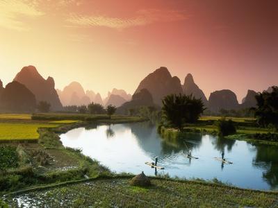 'Fishing on the Li River' Photographic Print | AllPosters.com