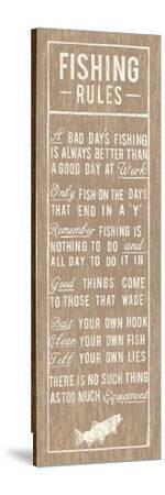 'Fishing Rules' Stretched Canvas Print - The Vintage Collection ...