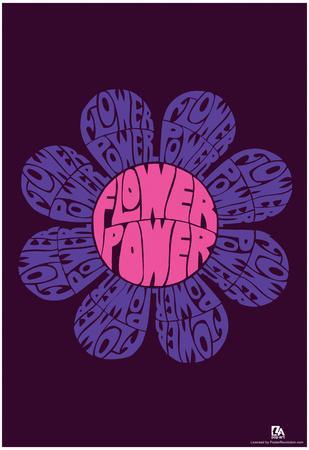 'Flower Power Text Poster' Poster | AllPosters.com