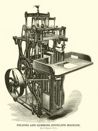 'Folding and Gumming Envelope Machine, by S Raynor and Company' Giclee ...