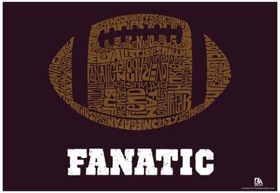 'Football Fanatic Text Poster' Posters | AllPosters.com