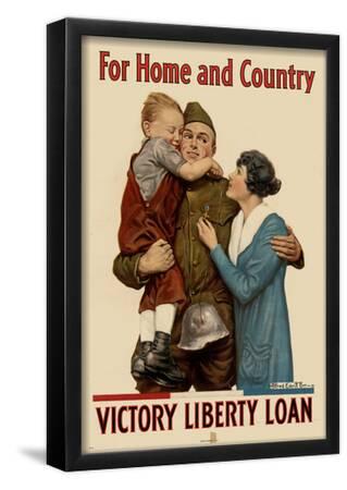 'For Home and Country Victory Liberty Loan WWI War Propaganda Art Print ...