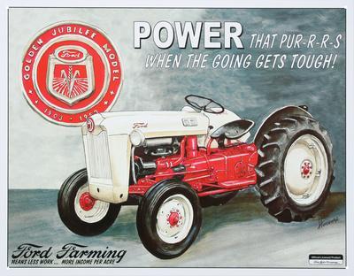 'Ford Farming Jubilee Tractor' Tin Sign | AllPosters.com