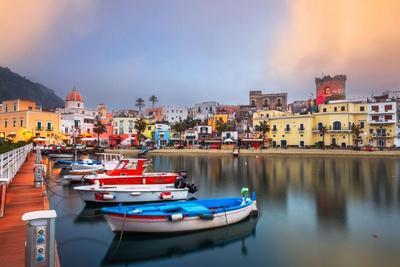 'Forio, Ischia, Italy on the water at dusk' Photo | AllPosters.com