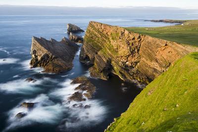 'Foula Part of Shetland Islands. Cliffs in North at East Hoevdi with ...
