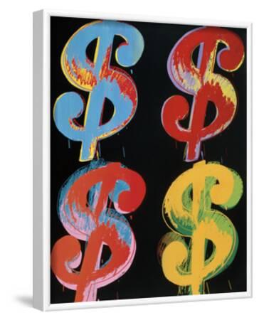 'Four Dollar Signs, c.1982 (blue, red, orange, yellow)' Art - Andy ...