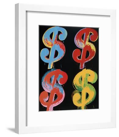 'Four Dollar Signs, c.1982 (blue, red, orange, yellow)' Art - Andy ...