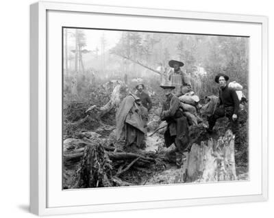 'Four Prospectors Posed on Trail in Alaska During the Yukon Gold Rush ...