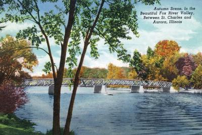 'Fox River Valley, Illinois, Beautiful Fox River Autumn Scene between ...