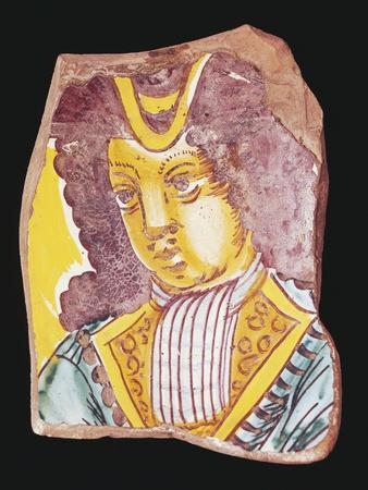 Fragment of Plate Decorated with Figure of Noble Giclee Print ...