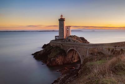 'France, Brittany. Finisterre, Plouzane. Petit Minou Lighthouse ...