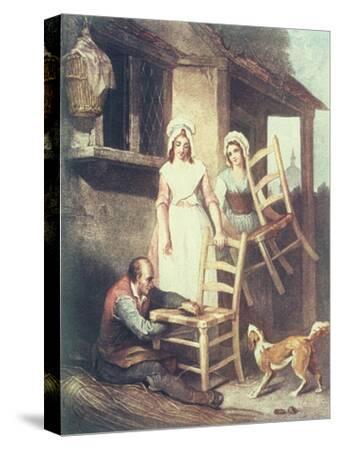 'Old Chairs To Mend' Stretched Canvas Print - Francis Wheatley ...