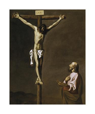 'The Crucified Christ with a Painter' Premium Giclee Print - Francisco de Zurbar·n | AllPosters.com