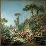 The Idyll of the Bucolic Scene Shepherd. Painting by Francois Boucher ...